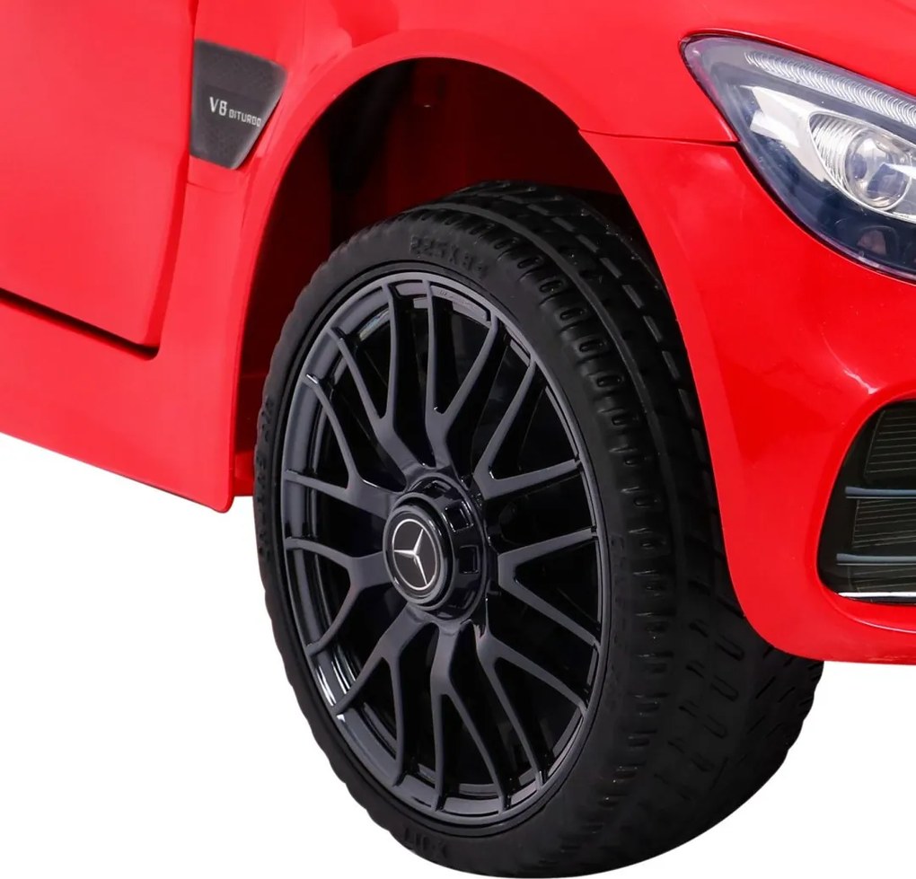 Ramiz Mercedes Benz GT autíčko na baterie pro děti červené + dálkové ovládání + plynulý start + MP3, LED