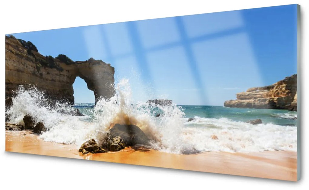 Skleněný obraz Pláž Moře Vlny Krajina