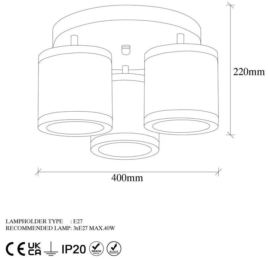 Stropní svítidlo v bronzové barvě Way – Opviq lights