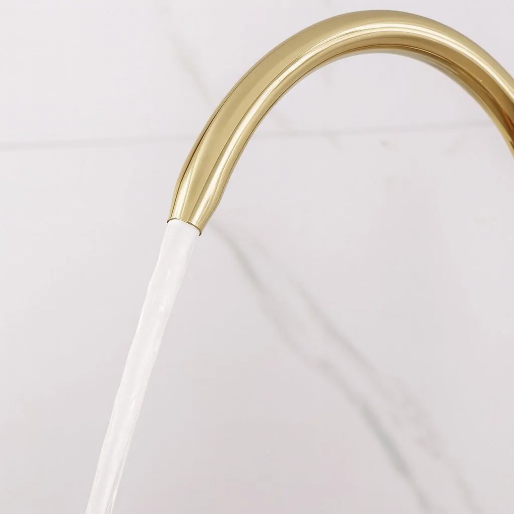 Rea Eco Fresh, dřezová baterie s výtokem pro filtr pitné vody, zlatá lesklá, REA-B8989