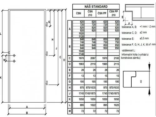 Doornite - Bezpečnostní vchodové dveře do bytu RC2 90L/197 CPL Standard/Bílá 105597