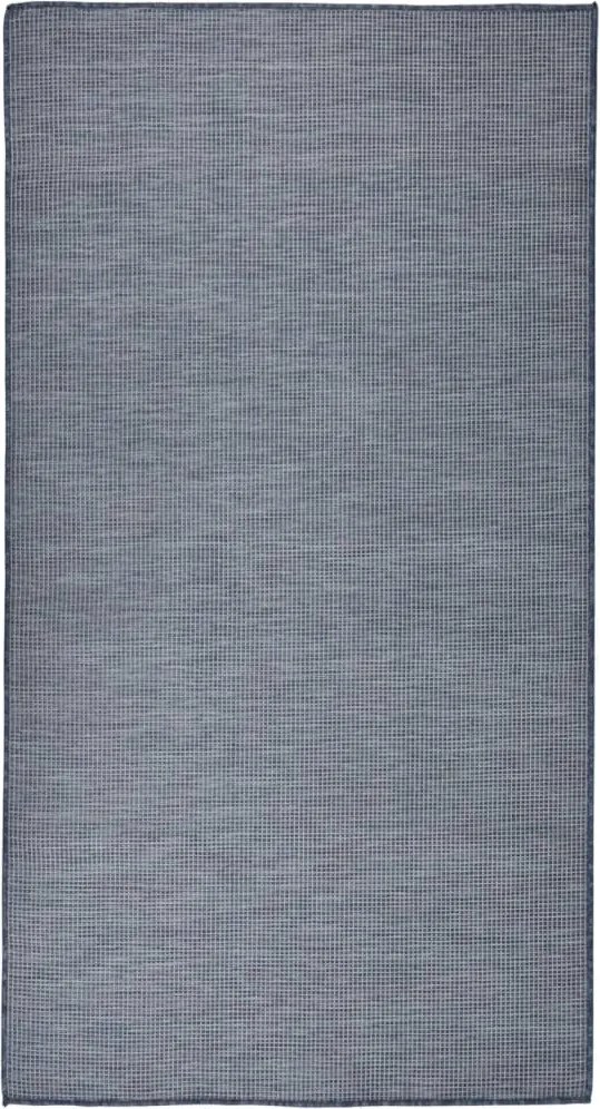 Venkovní hladce tkaný koberec 80x150 cm modrá 340792