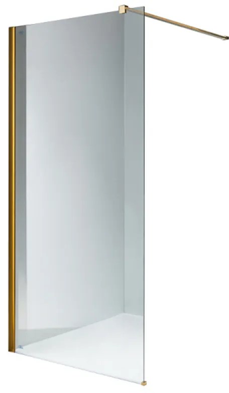 BPS-koupelny Sprchová zástěna Walk-in HYD-WI07 130 zlatá - bez vaničky