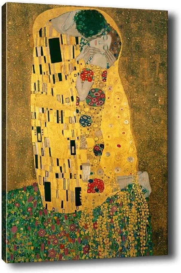 Obraz Tablo Center Klimt Kiss, 70 x 50 cm