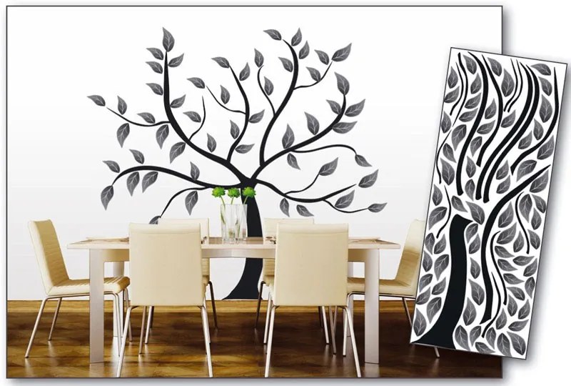 ST2 020 Samolepící dekorace na zeď Abstract Tree - Abstraktní strom, velikost 65 x 165 cm
