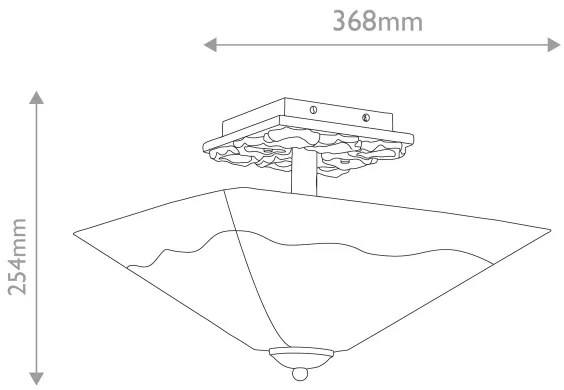 Flambeau STAR-F-S-DS - Stropní svítidlo STAR 2xE27/40W/230V zlatá