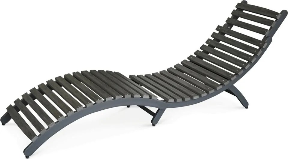 Zahradní lehátko AZL-L1301 GREY, hliník, šedá (54 x 192) cm Šedá