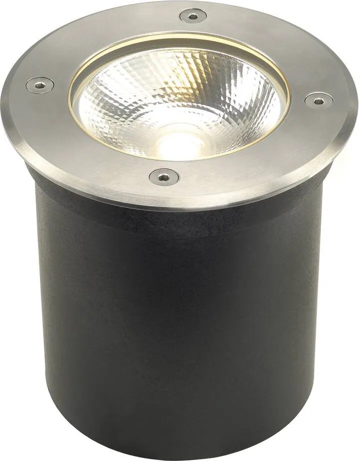 LA 227600 ROCCI LED kruhová česaná ocel COB LED 6W 120° IP67 3000K - BIG WHITE (SLV)