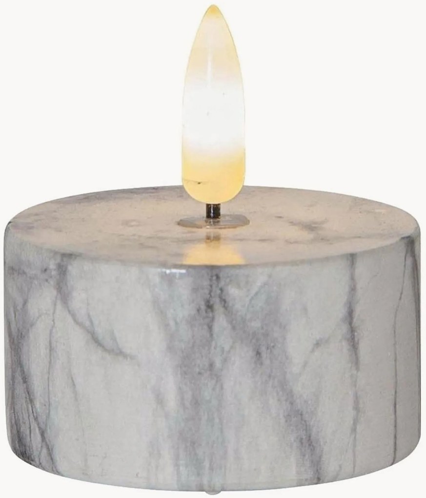 Sada čajových LED svíček's časovačem Flame Marble, 2 díly