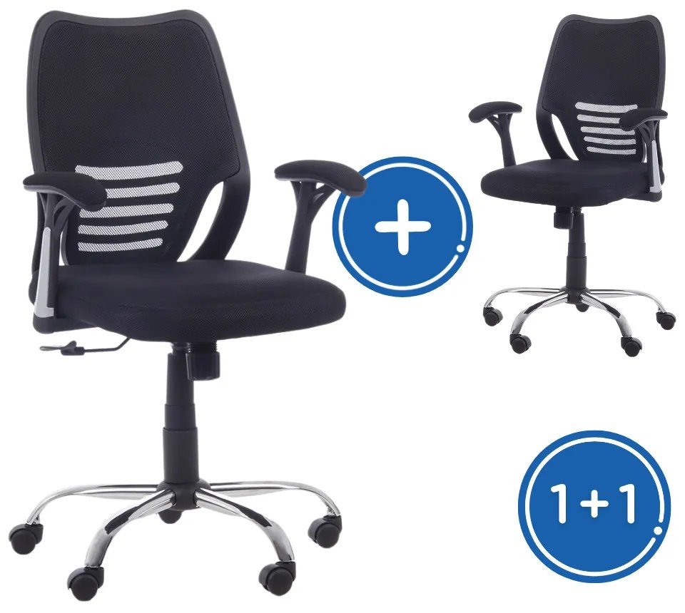 Kancelářská židle Santos 1 + 1 ZDARMA, černá