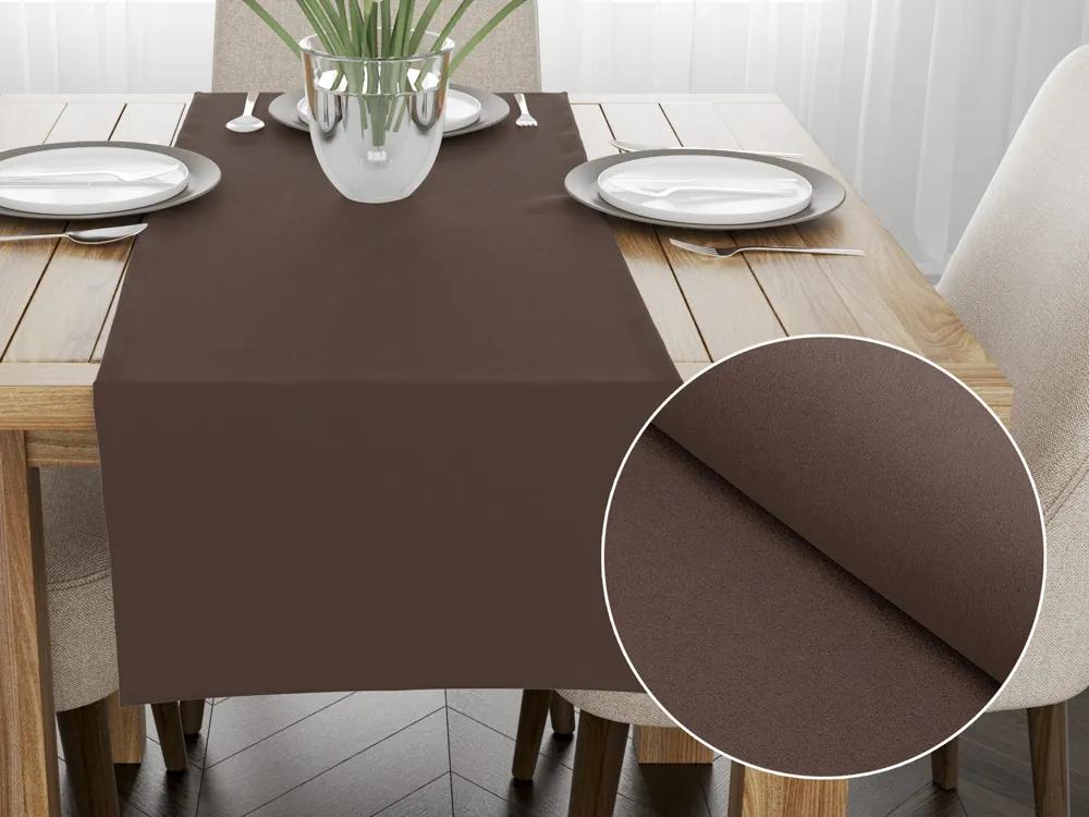 Biante Dekorační běhoun na stůl BKS-409 Čokoládově hnědý 45x160 cm