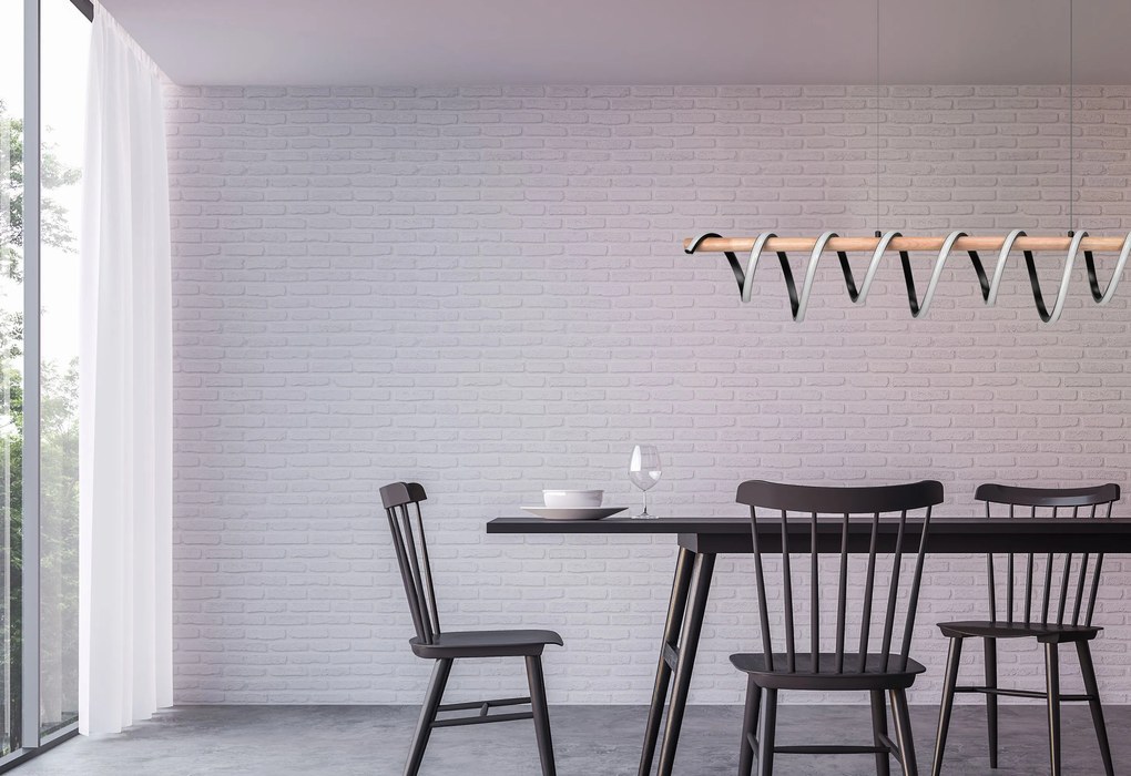 Toolight Toolight, LED stropní svítidlo 120cm 30W 4000K APP1288-CP, černá-hnědá, OSW-00943