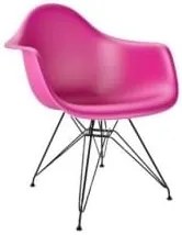Designová židle DAR, růžová (RAL 9005)
