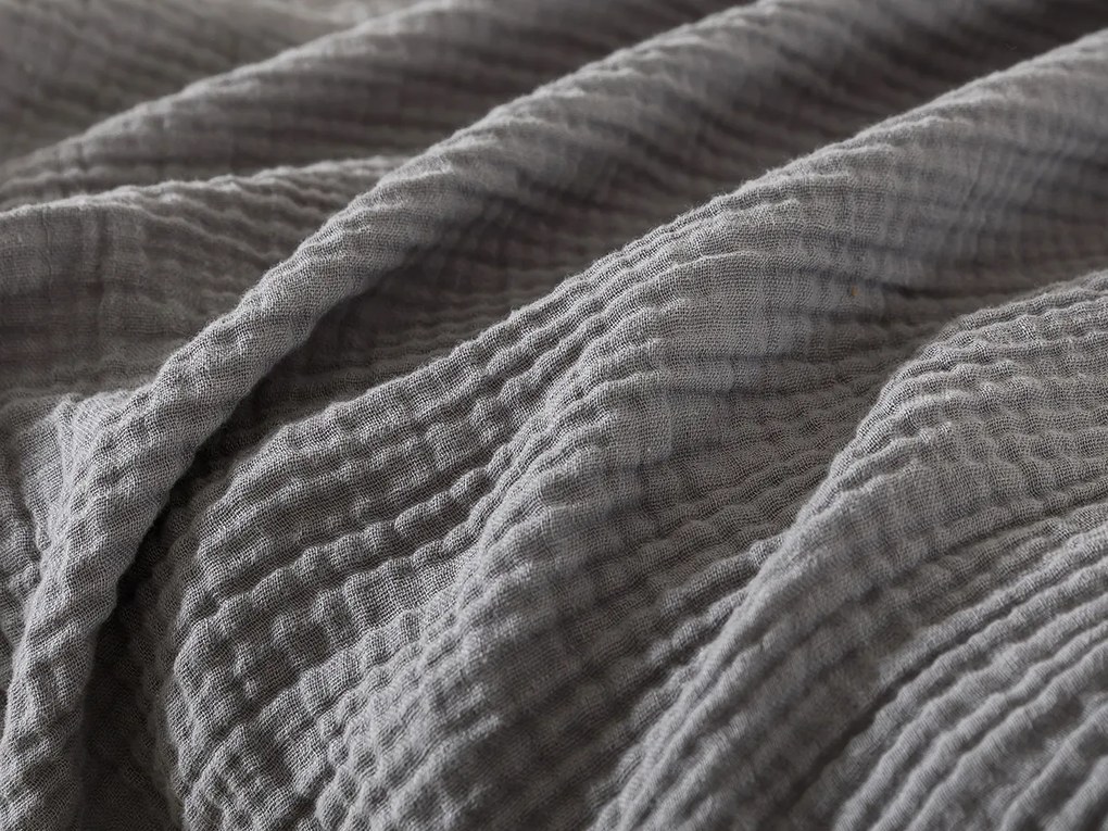 XPOSE® Mušelínová deka SENA Premium - tmavě šedá 140x200 cm