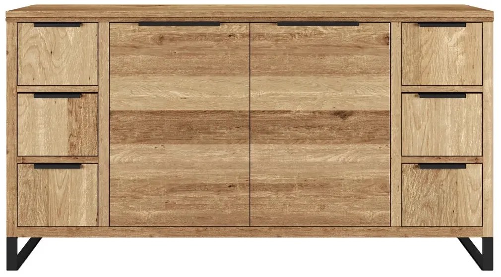 furniture-nabytek.cz - Masivní koupelnová skříňka Sidora z divokého dubu, olejovaná, hnědá – 138×45×74 cm
