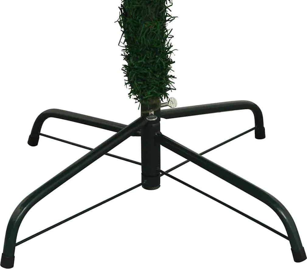 Umělý vánoční stromek s LED a sadou koulí L 240 cm zelený 3077491
