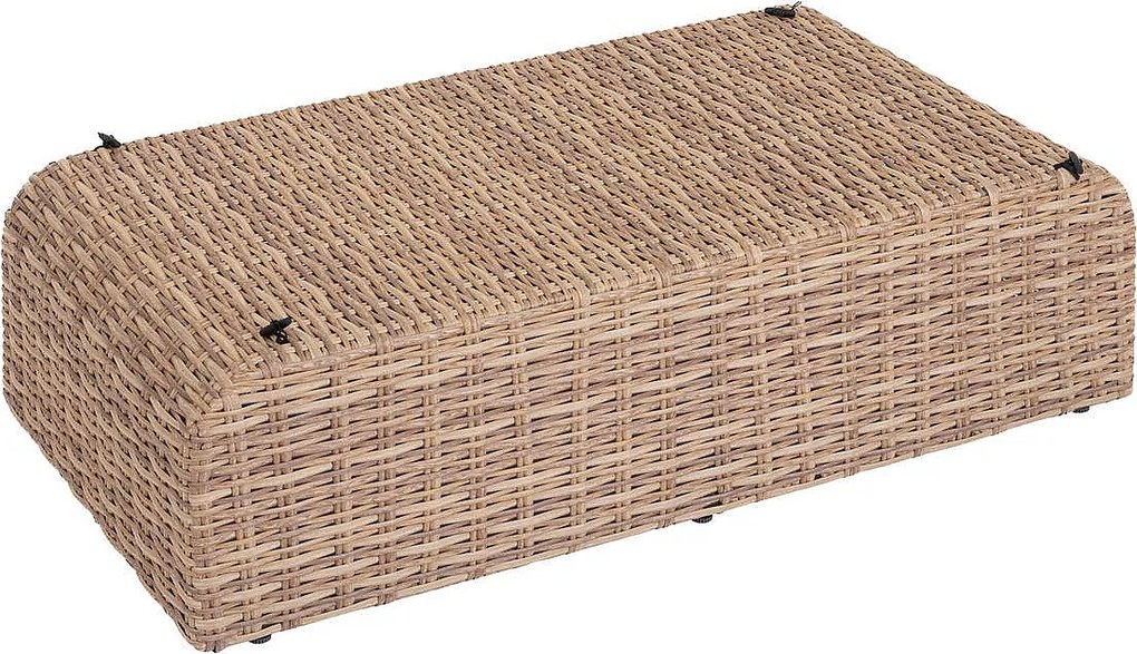DEOKORK Ratanový taburet MANILA 105x58 cm (béžovo-hnědá)