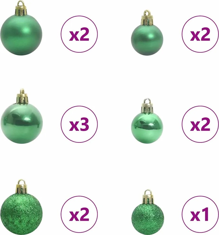 Vánoční stromeček s 150 LED diodami s stojanem Zelená 150 cm PE 3396326