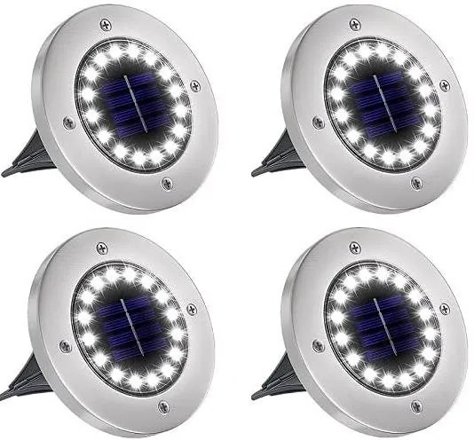 Led světlo ledsolar 16z venkovní světlo k zapíchnutí do země 4 ks, 16 led, bezdrátové, ipro, 1w, studená barva