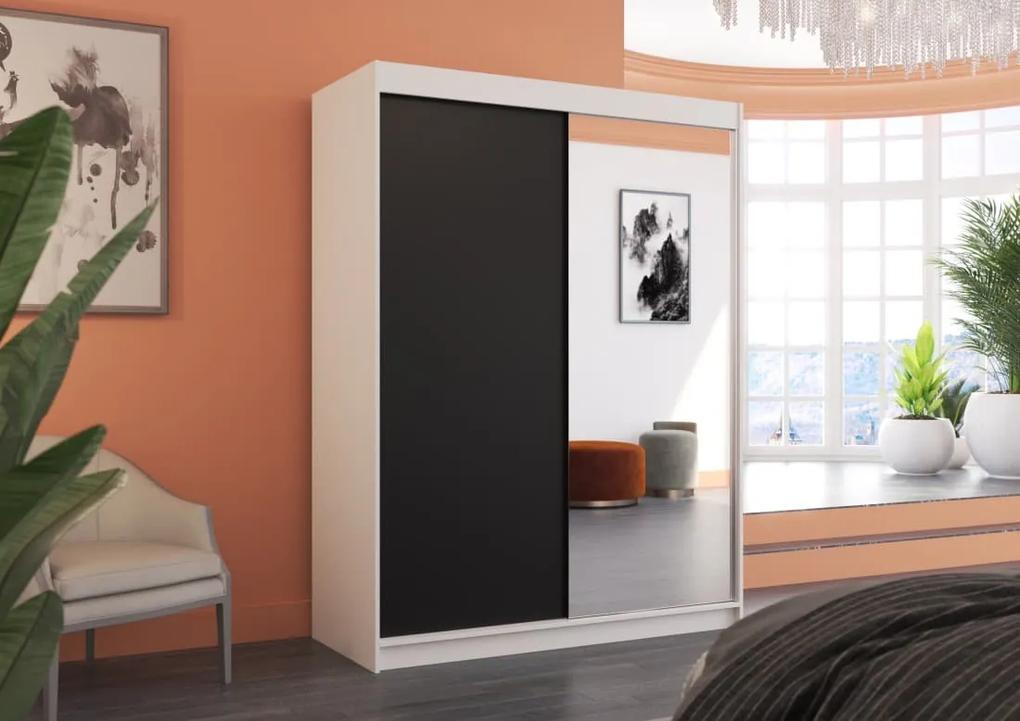 Šatní skříň s posuvnými dveřmi Jordi - 150 cm Barva: Choco