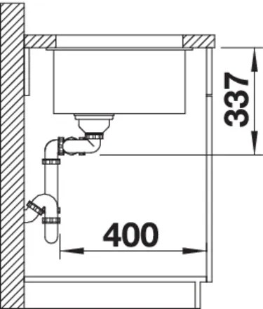 Granitový dřez Blanco SUBLINE 480/320 U InFino káva dřez vlevo 523593