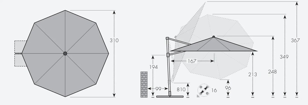 Doppler LIFE 310 cm světle béžová