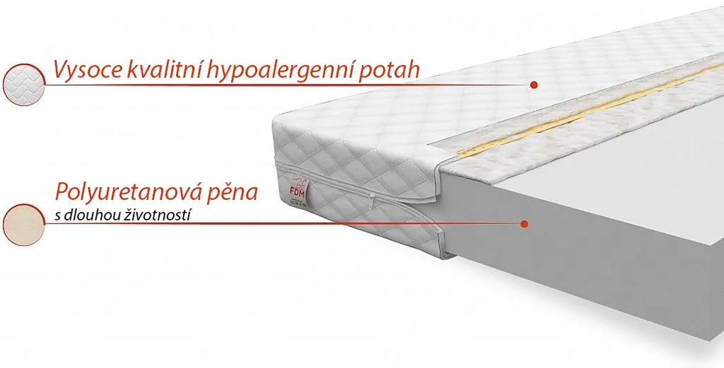 Pěnová matrace BASIC 200x120x10 cm