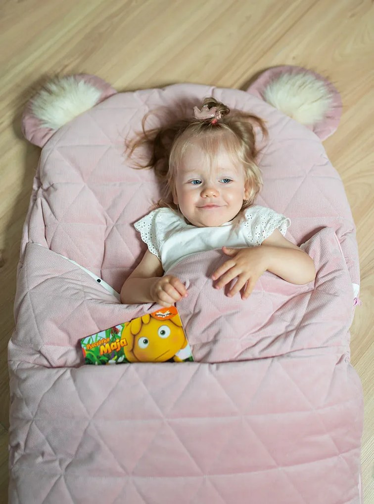 Kinder Hop Spací pytel s oušky pro kojence i starší děti DREAM CATCHER růžový Zvolte rozměr: 170x75 cm