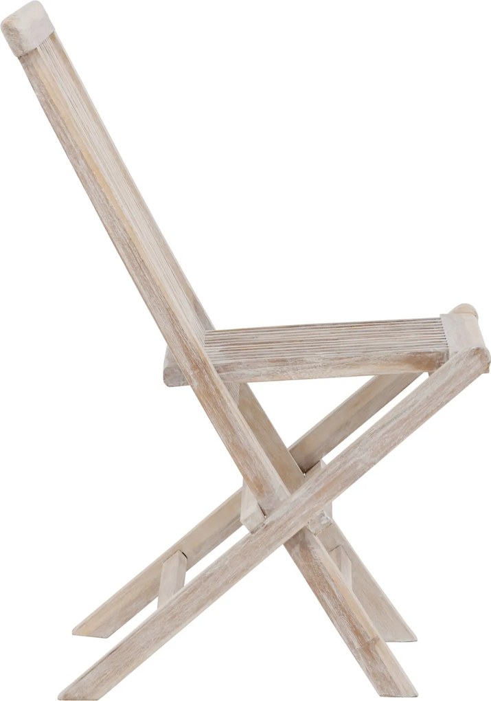 Zahradní jídelní židle Keňa – bílá / šedá – 47 cm