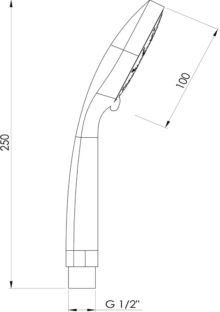 Aqualine Ruční masážní sprcha, 3 režimy, průměr 100mm, ABS/chrom SC089