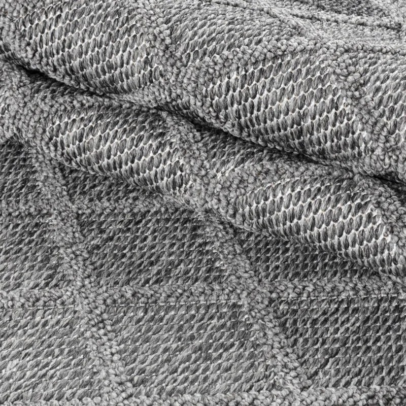 Ayyildiz, Kusový koberec Patara 4953 Grey – na ven i na doma, 80x250, šedá, chodba / předsíň