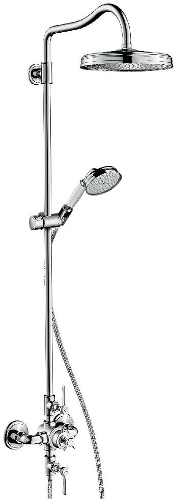 Axor Montreux - Showerpipe s termostatickou baterií a horní sprchou 1jet, chrom 16572000