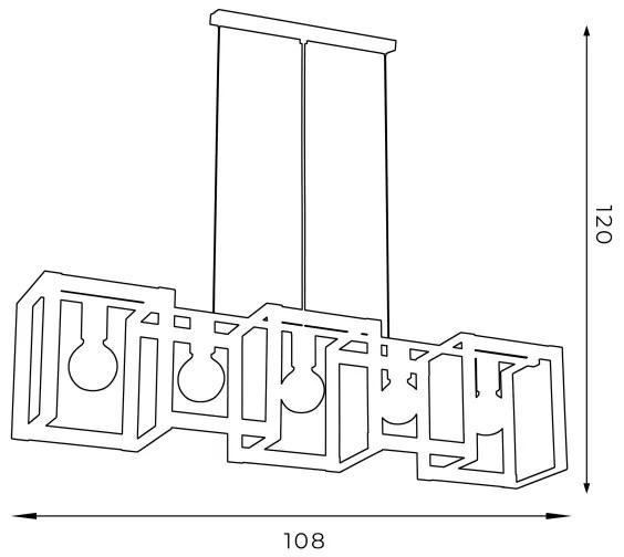 Lustr na lanku KARTEL 5xE27/60W/230V