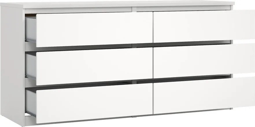 Bílá komoda 154x76x50 cm Naia – Tvilum