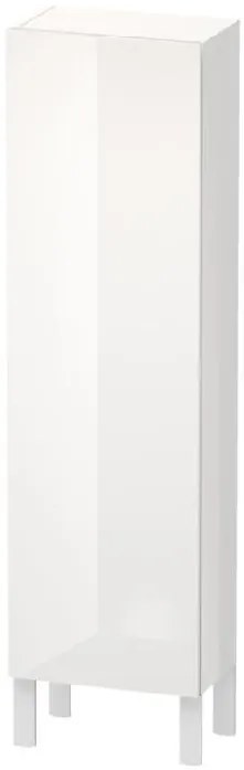 Duravit L-Cube - Skříňka vysoká 132x40x24 cm, levá, lesklá bílá LC1168L2222