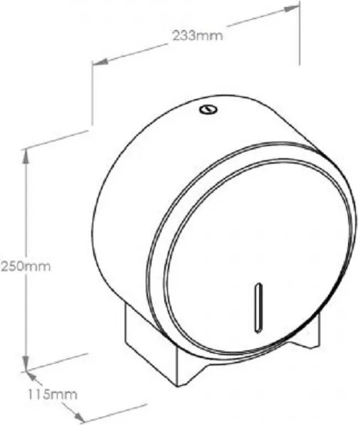Merida STELLA - nerezový zásobník na toaletní papír JUMBO 190, matný