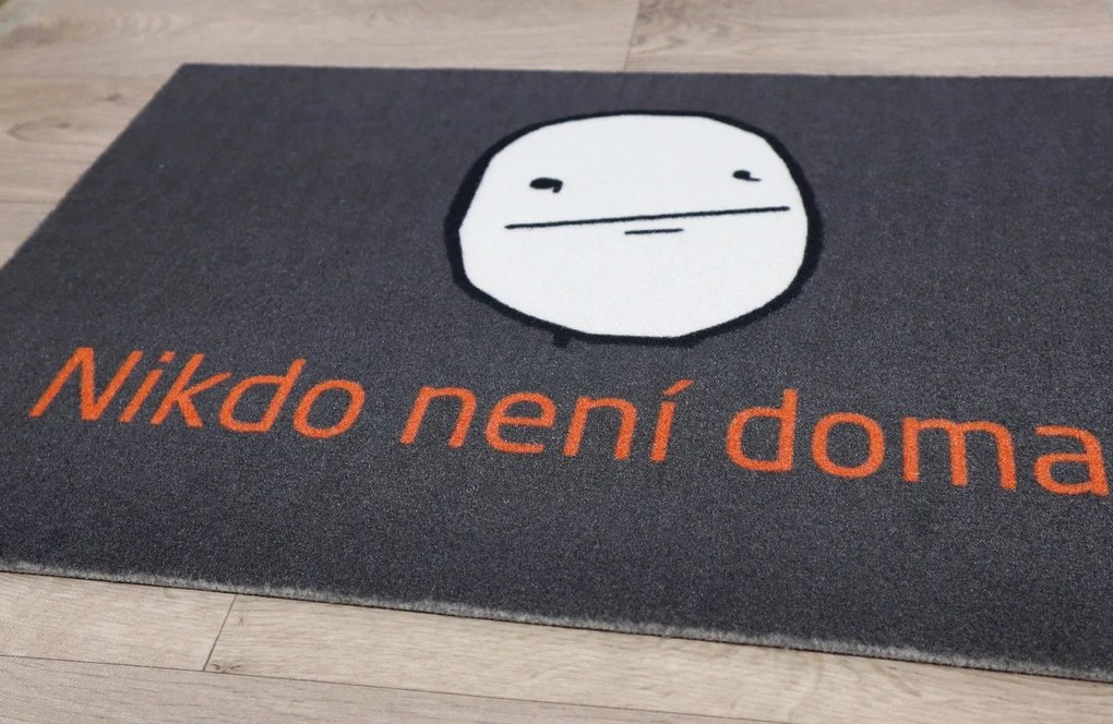 Rohožka Nikto nie je doma 40x60 cm, 40x60, šedá, Mercury Flooring