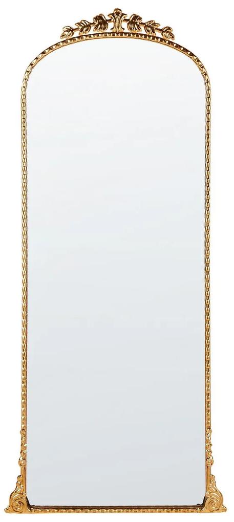 Kovové nástěnné zrcadlo 51 x 114 cm zlaté LIVRY Beliani