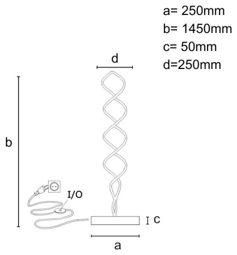 LED Stmívatelná stojací lampa LED/90W/230V 3000-6500K + dálkové ovládání