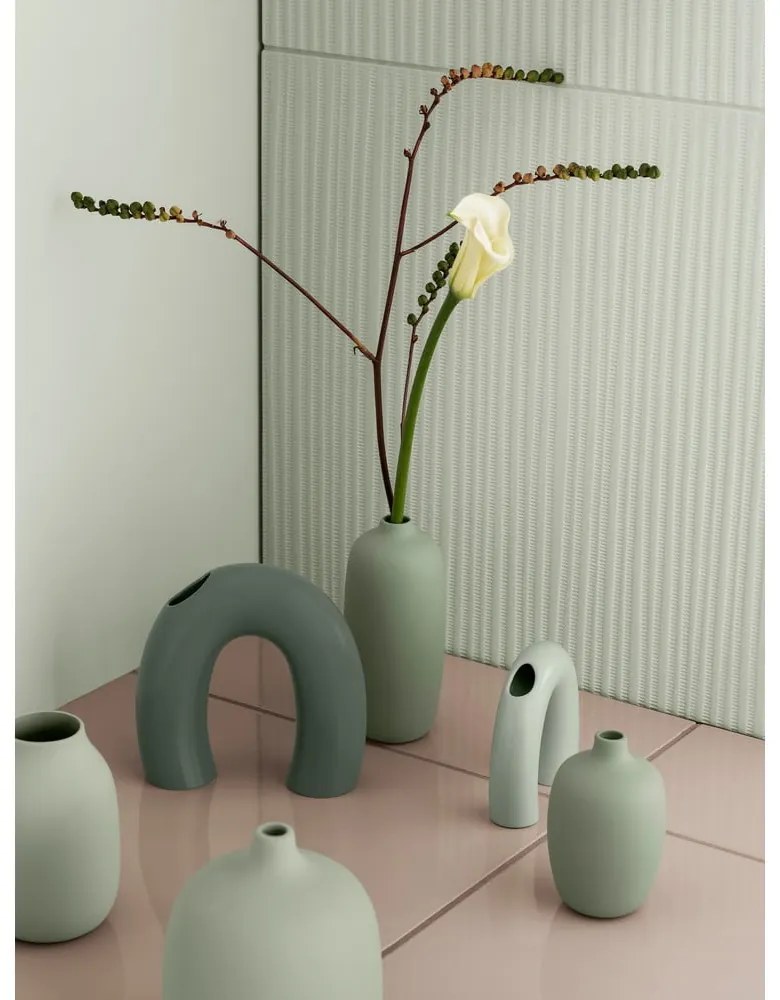 Zelená keramická váza (výška 12 cm) Kagetsu – Blomus