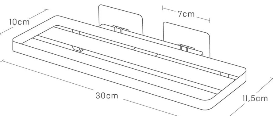 Matně bílá ocelová koupelnová polička bez vrtání Film Hook – YAMAZAKI