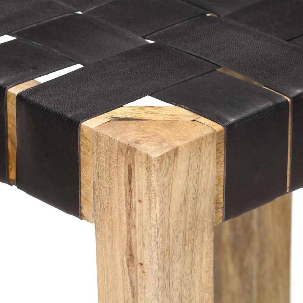 vidaXl Barové stoličky 2 ks černé pravá kůže 75 cm 321835