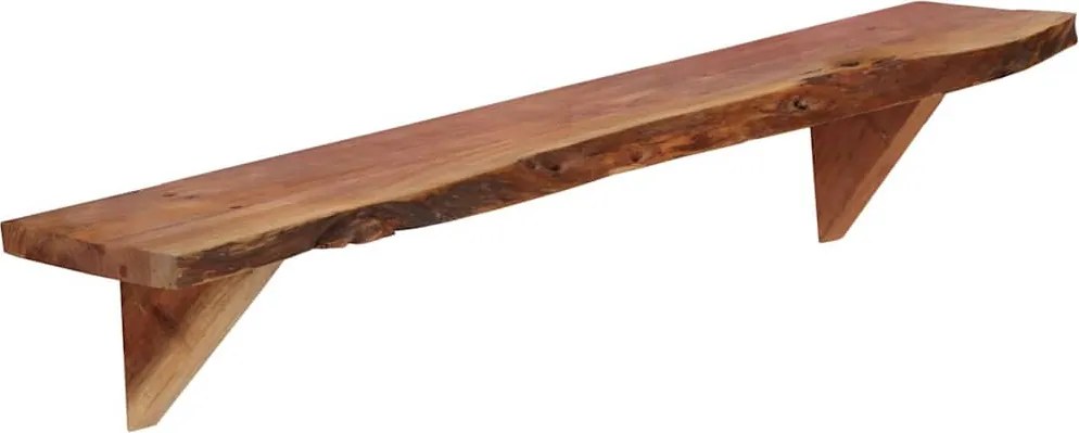 Nástěnné police 2 ks 90 x 20 x 18 cm masivní akáciové dřevo 247928
