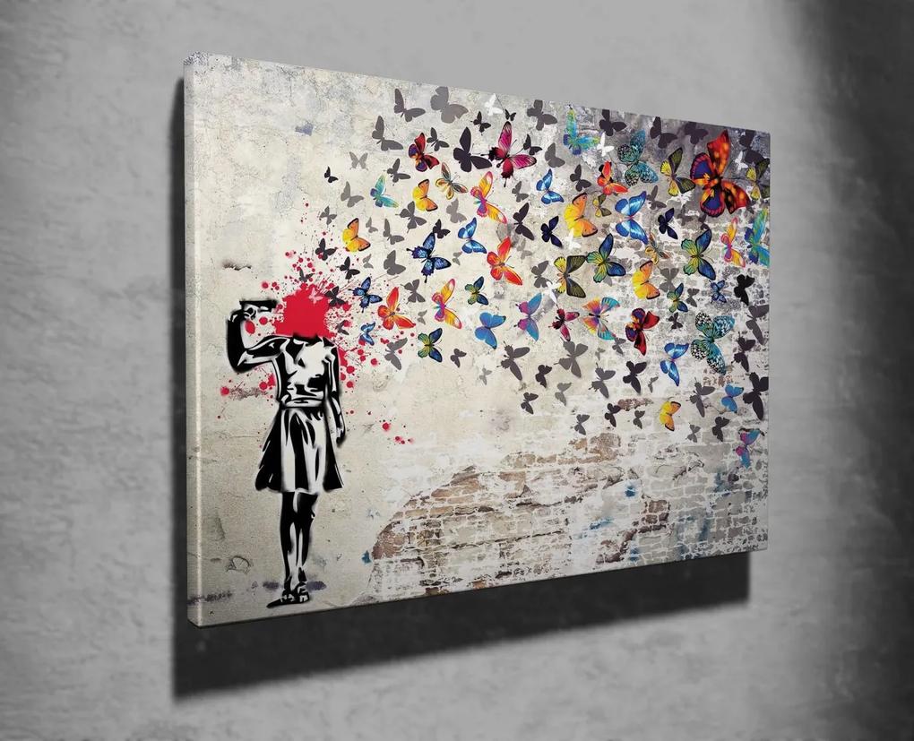 Obraz na plátně Butterfly dead WY51 50x70 cm