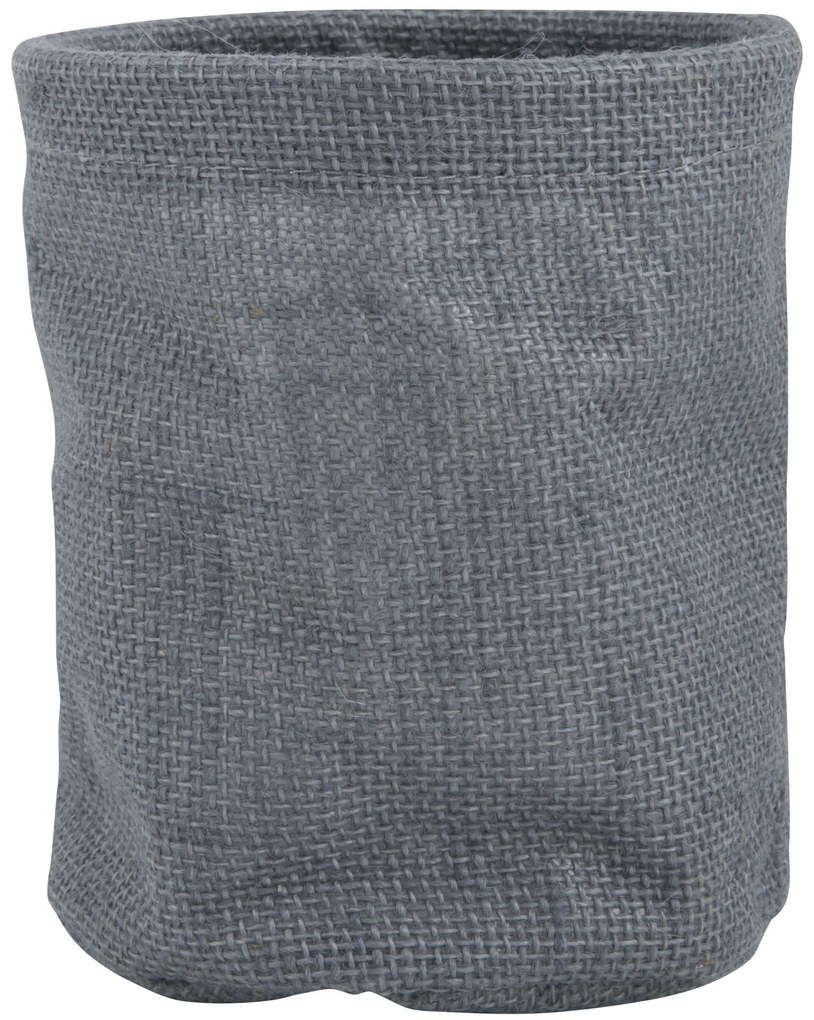 IB LAURSEN Jutový obal na květináč - šedý, šedá barva, textil 11cmx15cm