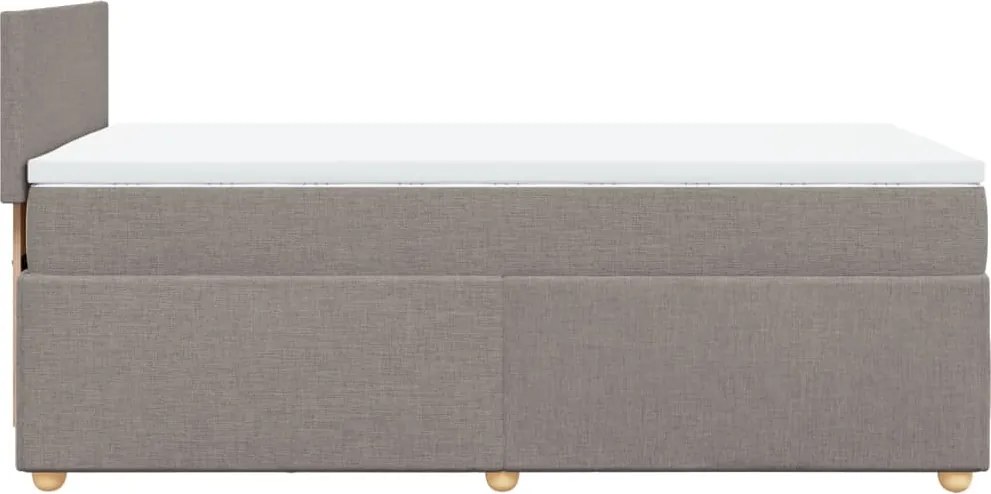 Box spring postel s matrací taupe 90x200 cm textil 3288860