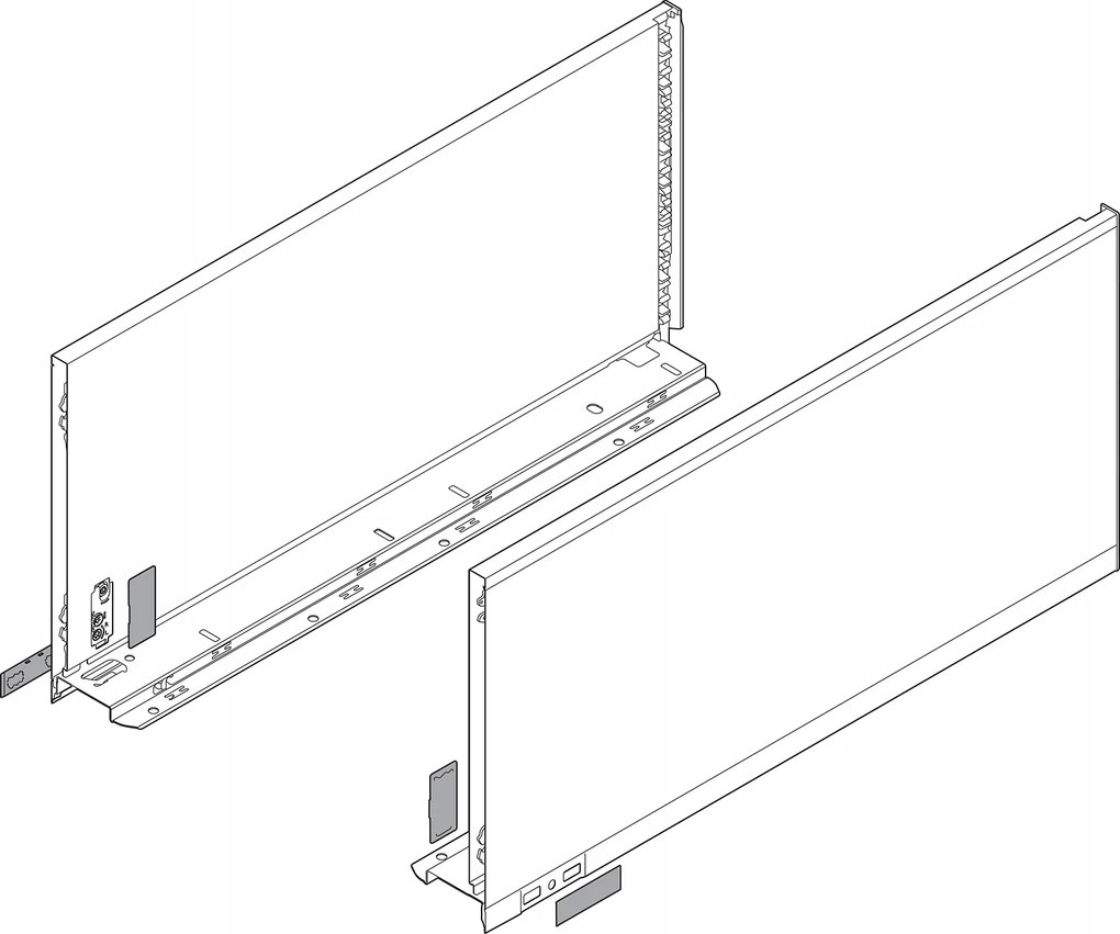 Blum 770F4502S Legrabox Pure boční strana F 450 mm bílá