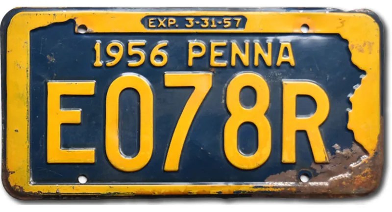 Americká SPZ Pennsylvania 1956 Penna E078R