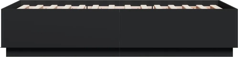 Rám postele s LED osvětlením černý 75 x 190 cm kompozitní dřevo 3209668