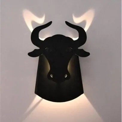 Černé nástěnné světlo BULL Black